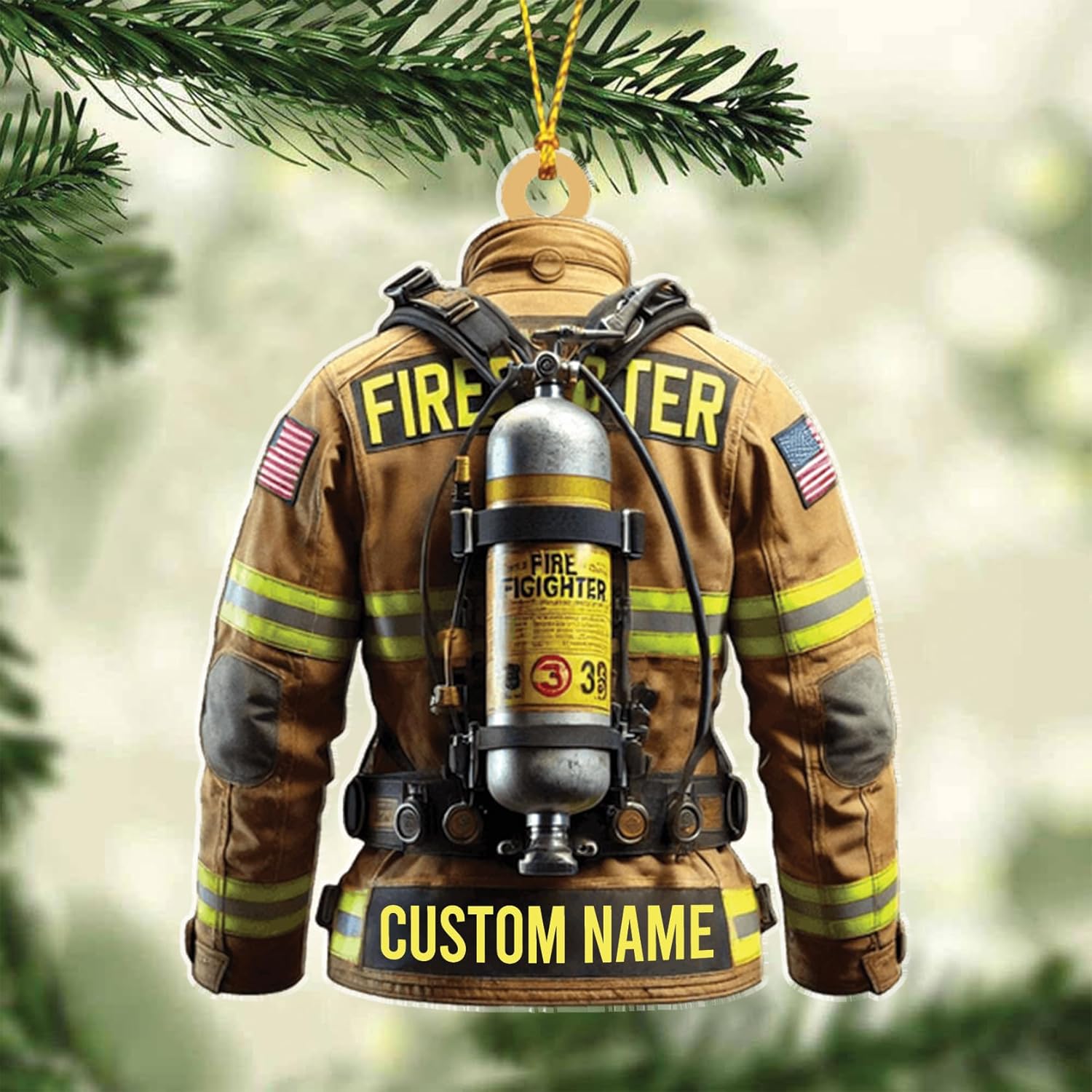 Amazon.com: Custom Firefighter Ornaments for Christmas Tree ...