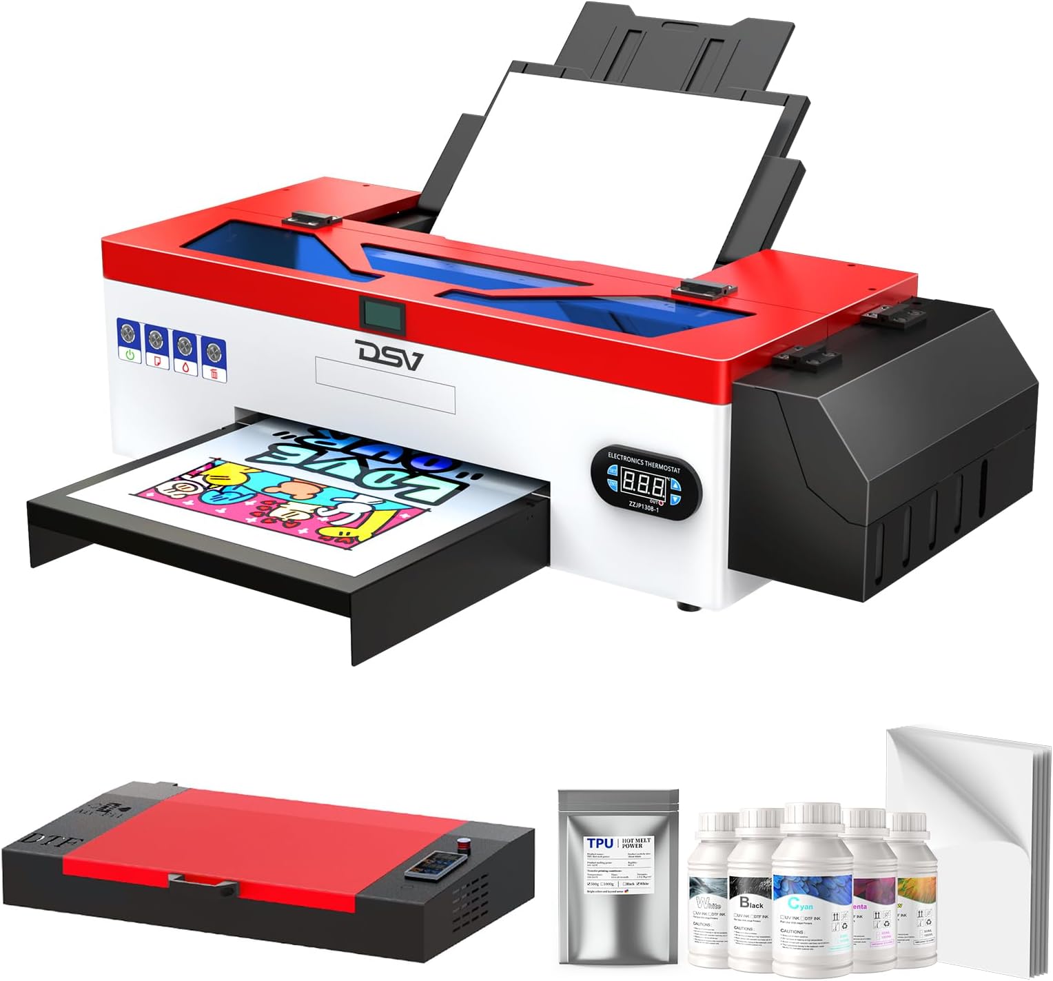 Amazon.com : ACHI DTF Printer A3 R1390 Transfer Printing Machine with ...