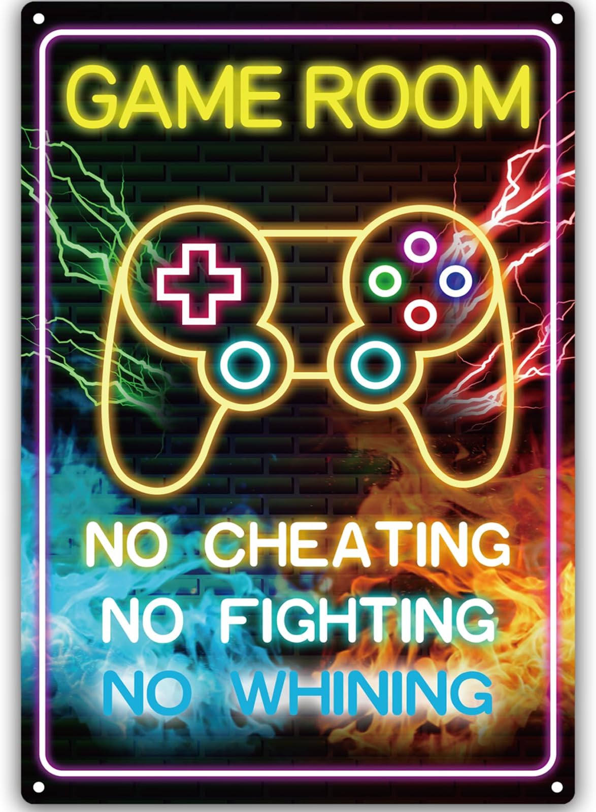 Amazon.com: Gaming Room Metal Sign Gamer Wall Decor For Boys Room ...