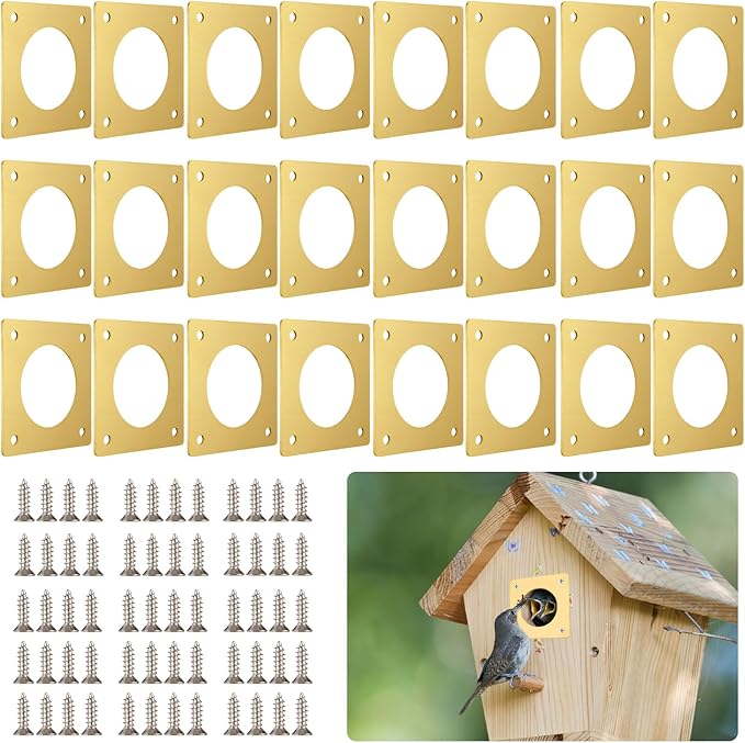Amazon.com: 24PCS Metal Bird House Guards, 1 1/4" Opening Bird House ...