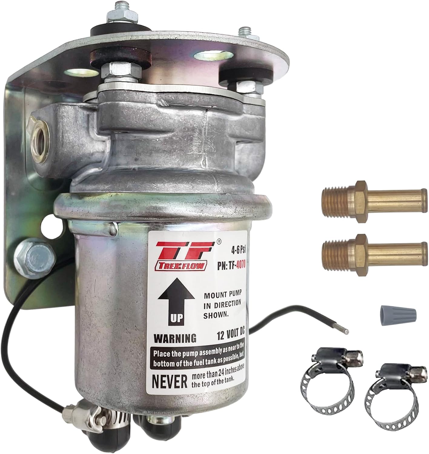 Amazon.com: P4070 replacement Electric Fuel Pump 12V 4-6 4-8 Psi fuel ...