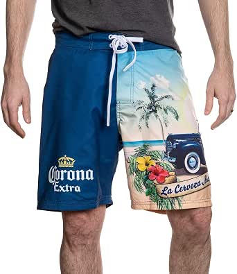 Corona Men's Woody Wagon Boardshorts Swim Trunks (Small) Navy | Amazon.com
