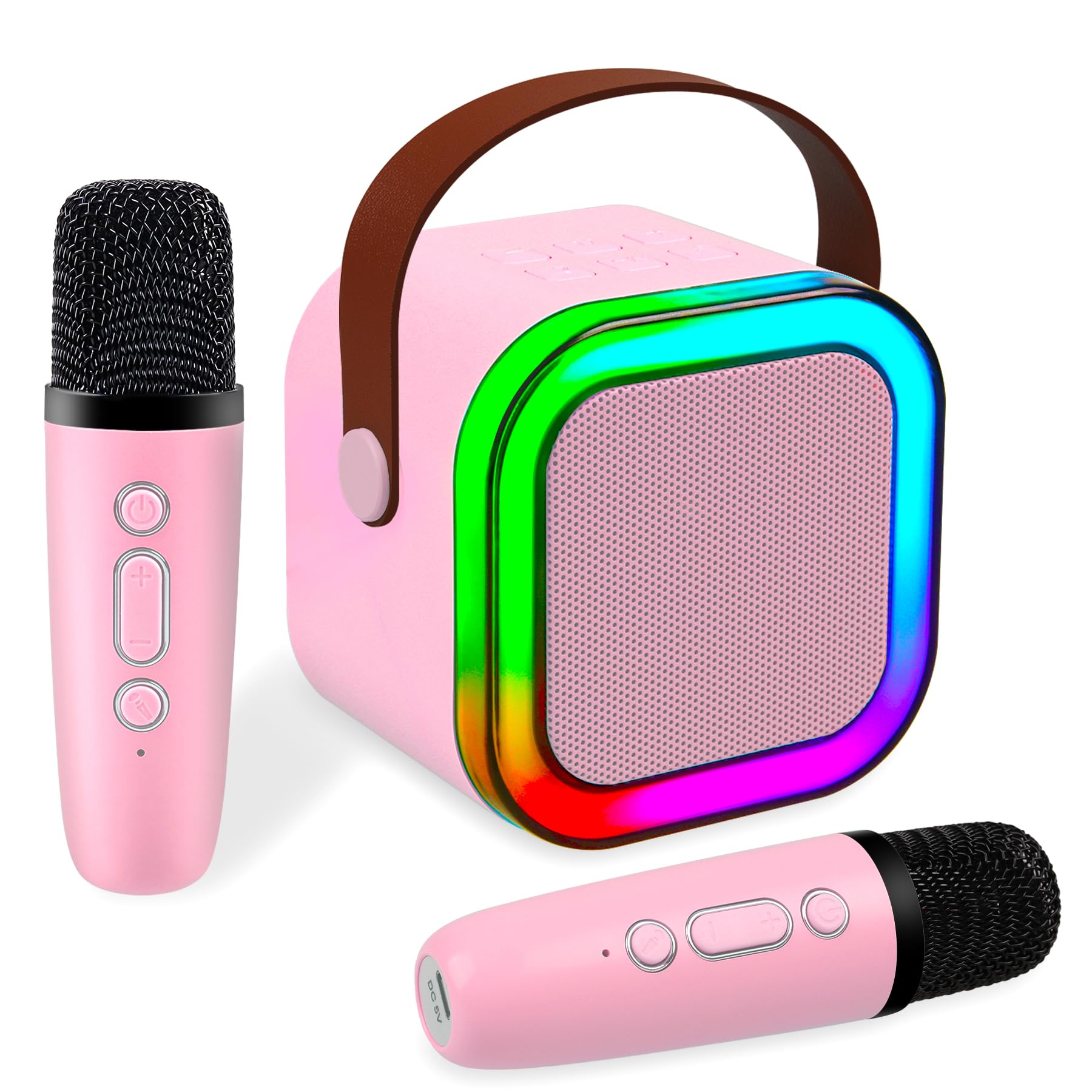 Amazon.com: Mini Karaoke Machine, Portable Bluetooth Speaker with 2 ...