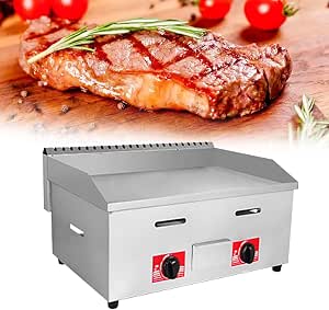 Commercial Stainless Steel Gas Griddle - Heavy Duty Outdoor Flat Hot ...
