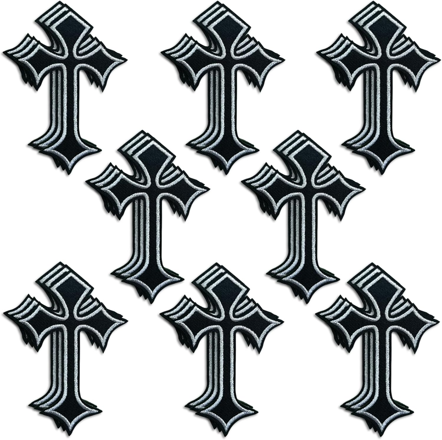 Amazon.com: Cross Patches Iron On Cross Embroidery Applique Patch, DIY ...