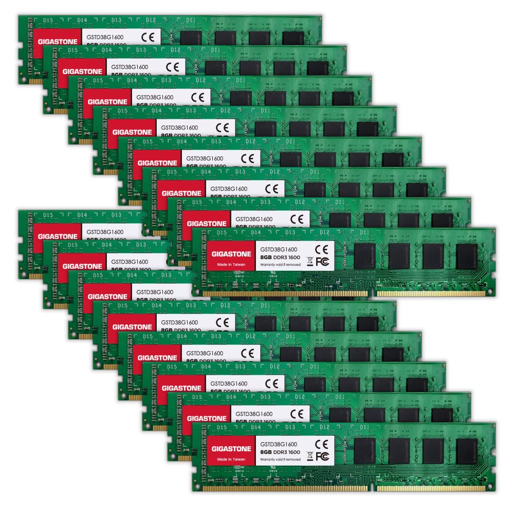 【DDR3 RAM】 GIGASTONE 128GB Kit (16x8GB) DDR3/DDR3L 1600MHz (1333MHz ...