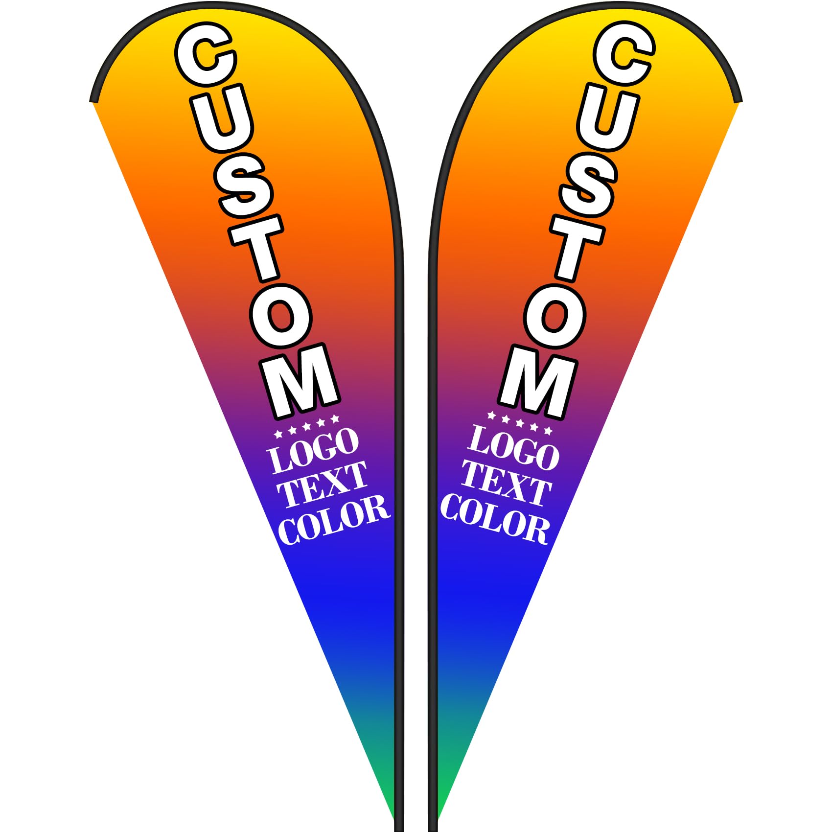 Custom Feather Flag For Business Custom Flags And Banners Custom Banner ...