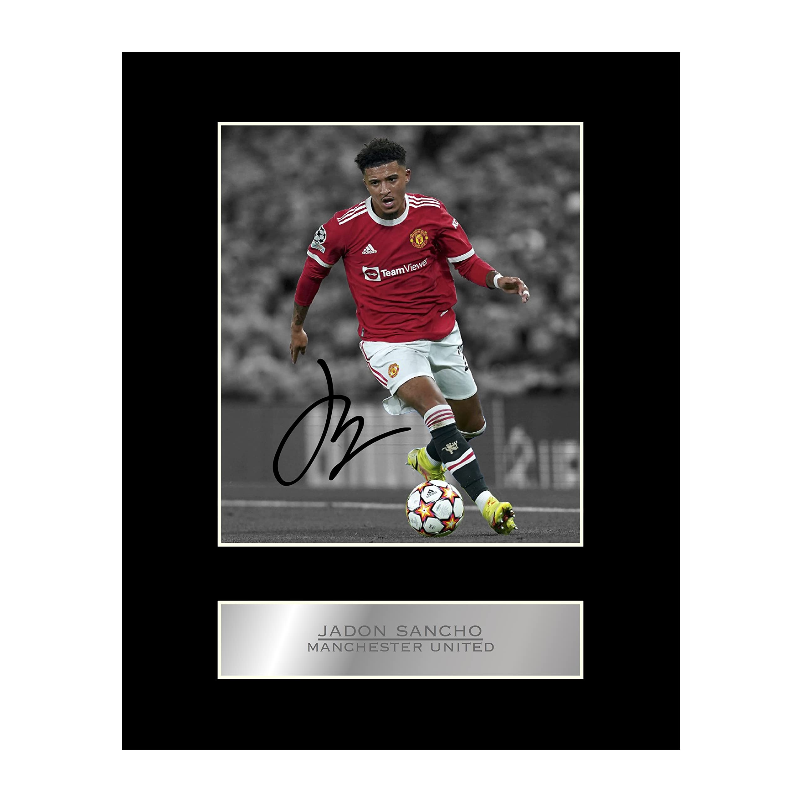 Jadon Sancho Pre Printed Signature Signed Mounted Photo Display #11 ...