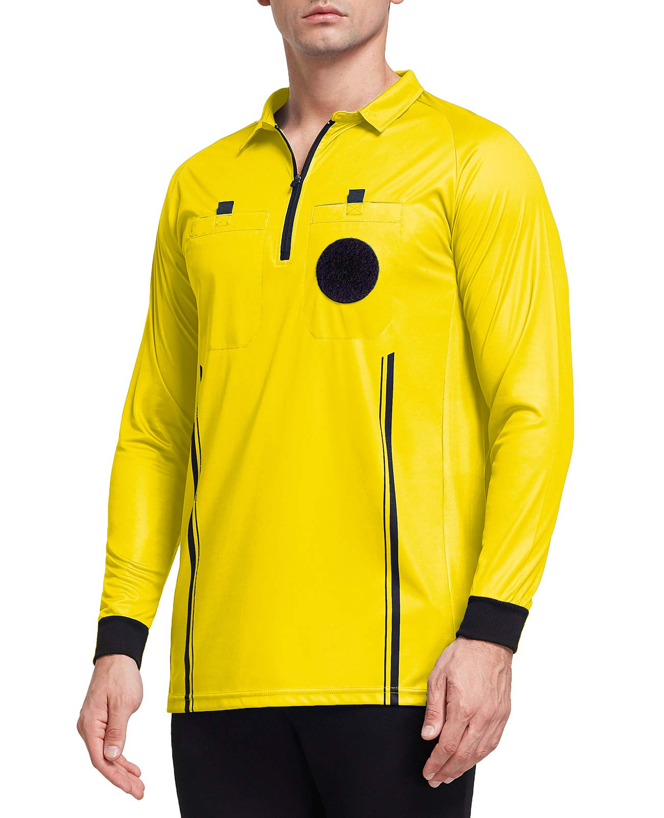 Snapklik.com : Mens Pro Soccer Referee Jersey Long Sleeve Ref Shirt