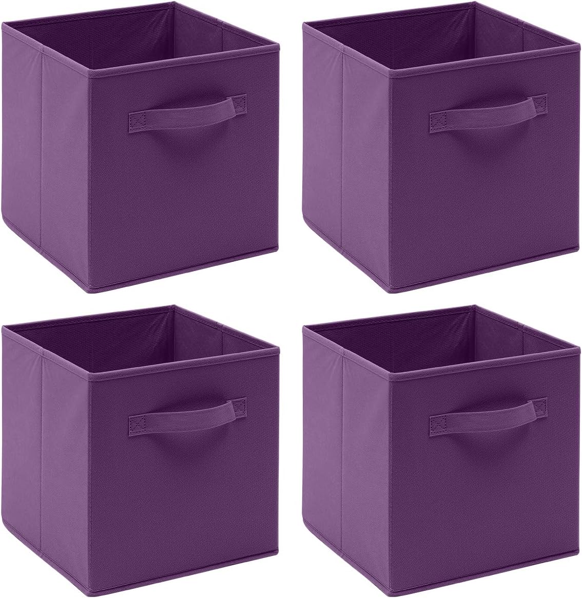 nozama Foldable Storage Cubes Set of 4 - Fabric Cube Boxes Household ...