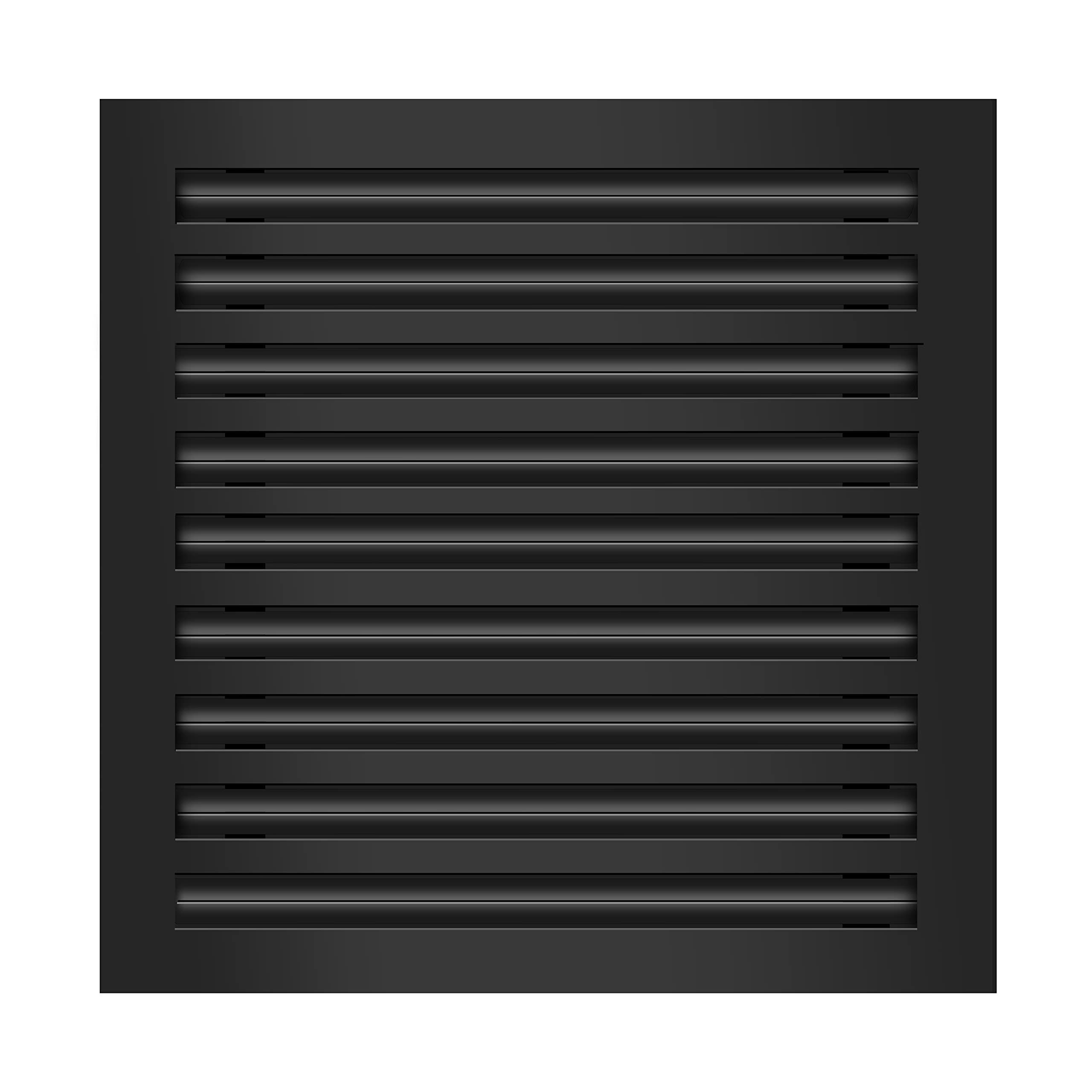 BUILDMART - 18x18 Modern AC Vent Cover - Decorative Black Aluminum Air ...