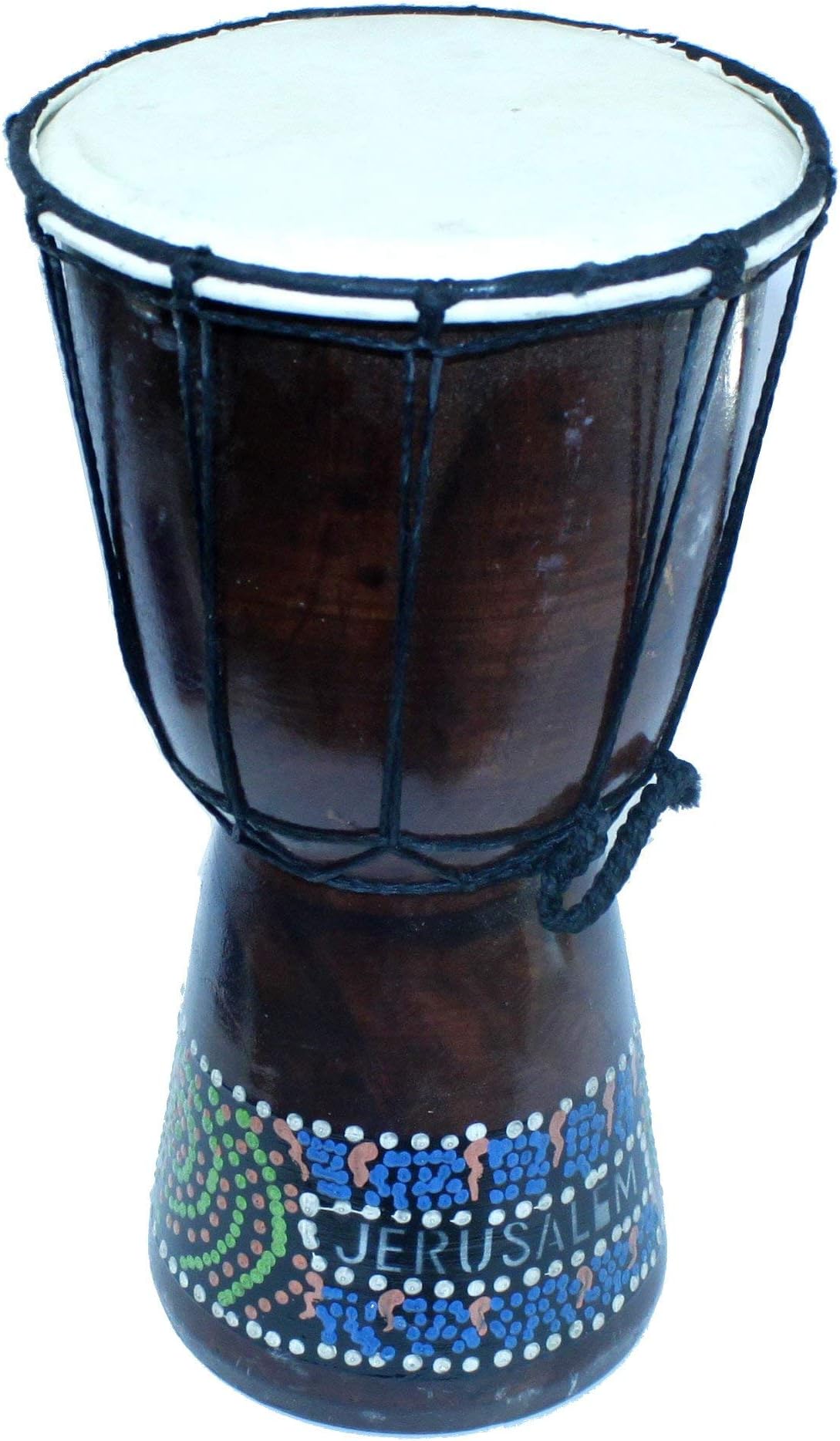 Amazon.com: Holy Land Market Djembe or Jembe Drum With colored dots ...