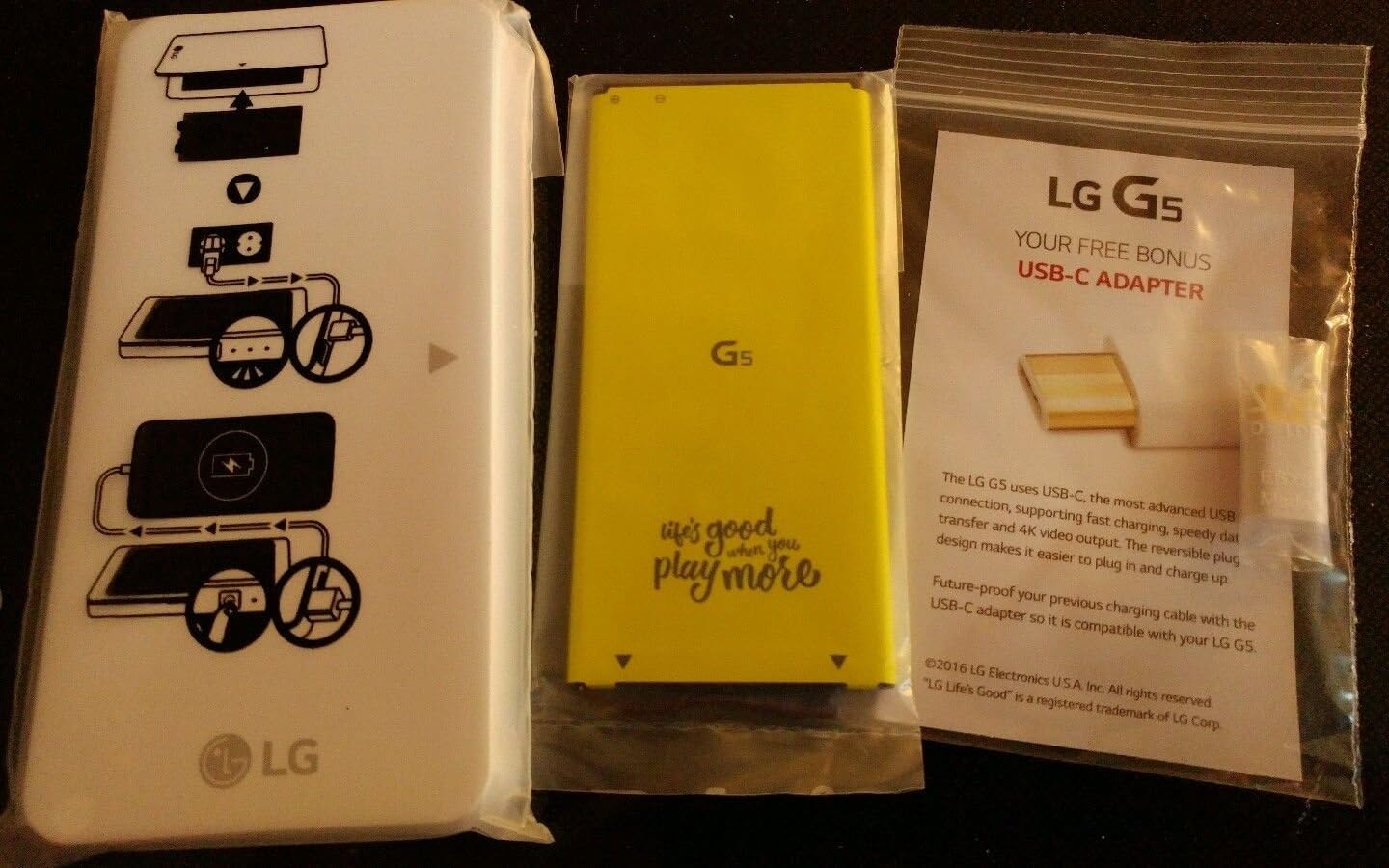 Amazon.com: LG G5 Battery, Charging Cradle and USB-C Adapter : Cell ...