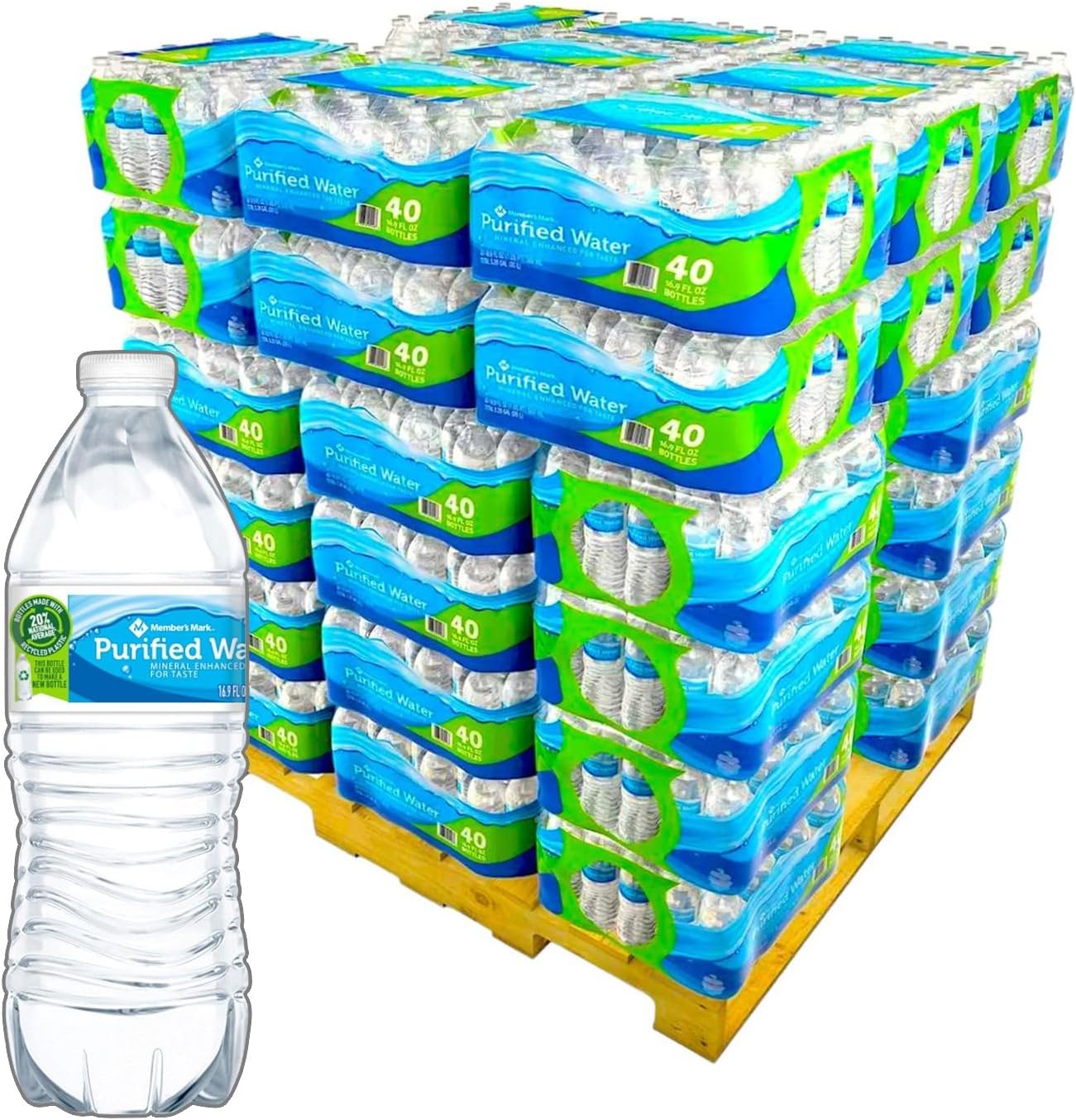 Amazon.com: MMembers Mark 16.9 Oz Bottled Water – Full Pallet (48 Cases ...