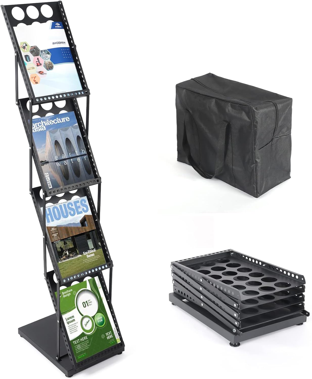 Amazon.com: ChoiCARE Literature Catalog Rack, Foldable Magazine ...