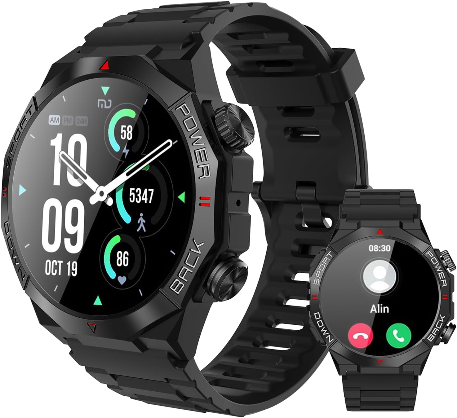 Amazon.com: Smart Watch for iPhone/Android, Activity Fitness Tracker with IP68 Waterproof for ...