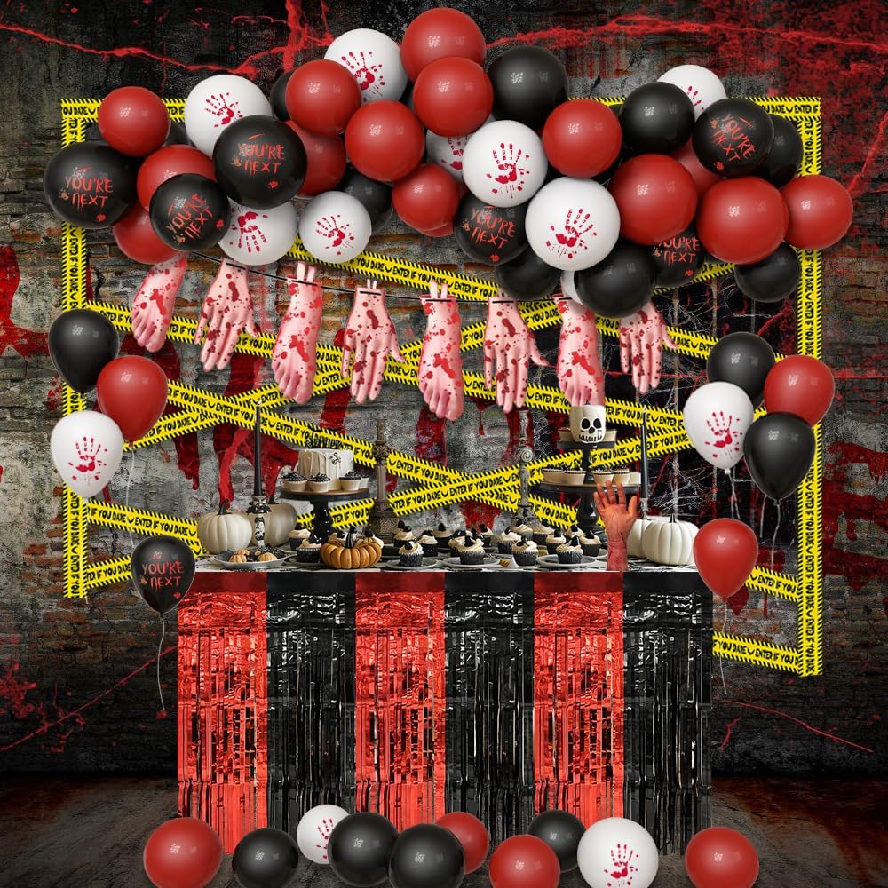 Amazon.com: Amscan Blood-Splattered Clear Latex Balloons | 18 Count ...