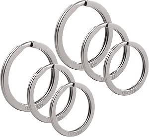 Amazon.com: Titanium Key Rings for Keychain, 32/28/25mm Split Ring Kit ...