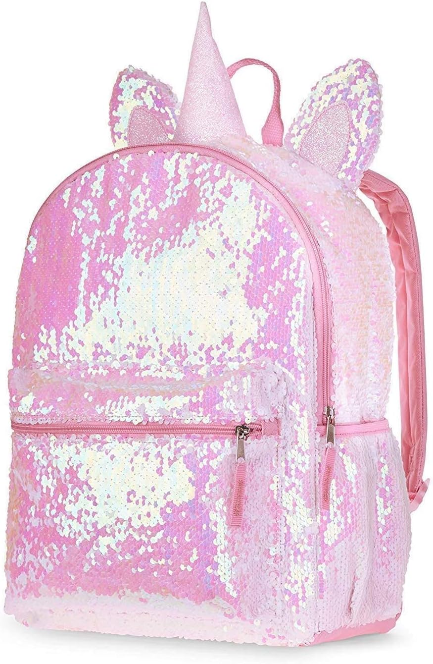 Amazon.com | Unicorn Backpack for Girls Set - 16" Reversible Sequin ...