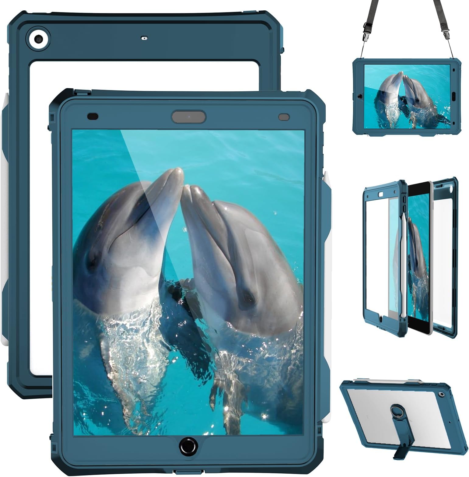 Amazon.com: MRUOZRUI iPad 9th 8th 7th Generation Case Waterproof, Full ...