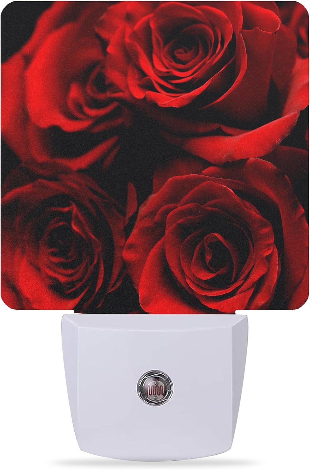 Meikosks Rose Night Lights Plug into Wall Abstract Red Rose and Black ...