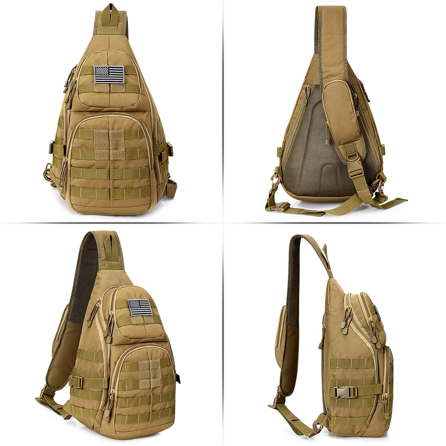 Buy G4Free Large Tactical Sling Backpack Military Shoulder Bag with ...