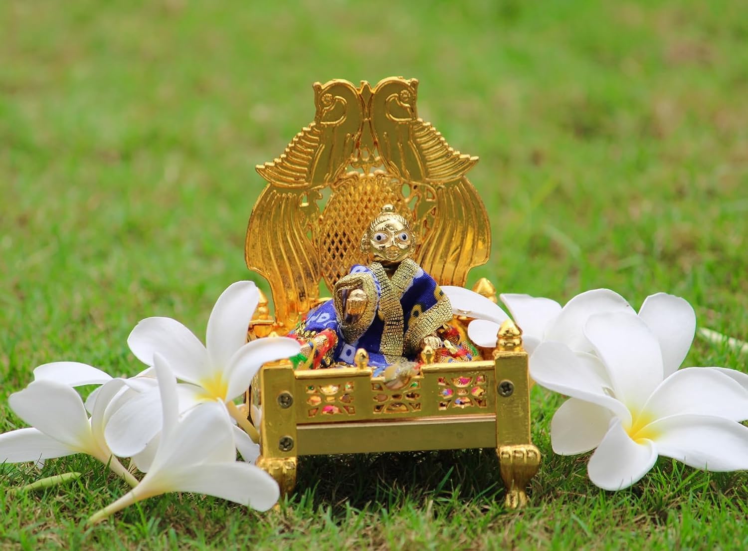 Amazon.com: CRAFTVILLA Craft Villa Metal Gold Plated ladoo Gopal ...