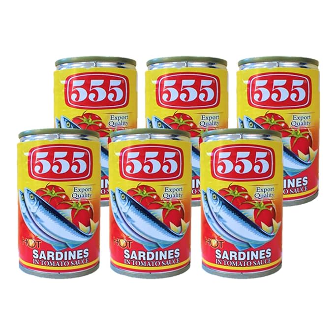 Amazon.com: 555 Sardines in Tomato Sauce with Chili (Hot) 5.5oz (155g ...