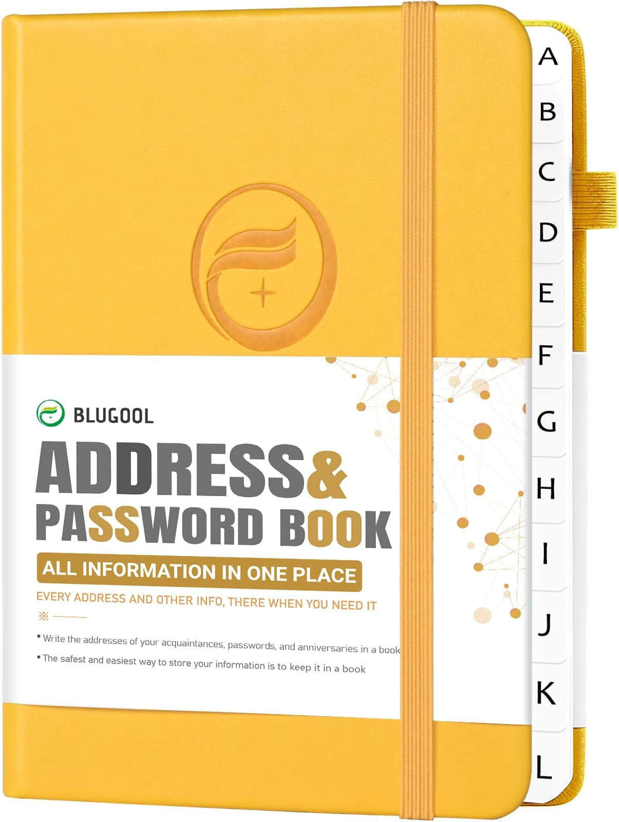 Amazon.com : Address Book with Alphabetical Tabs, Hardcover Password ...