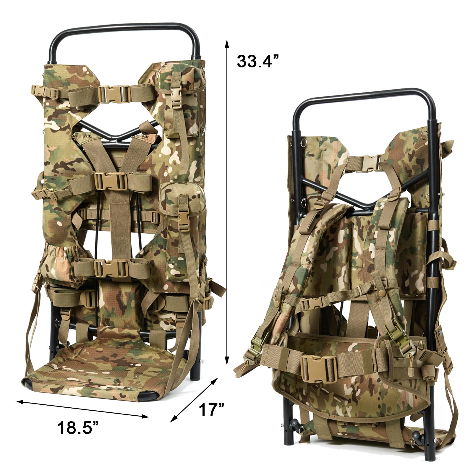 MT Military Army Rucksack, Extra Large Capacity Hunting Ruck with ...