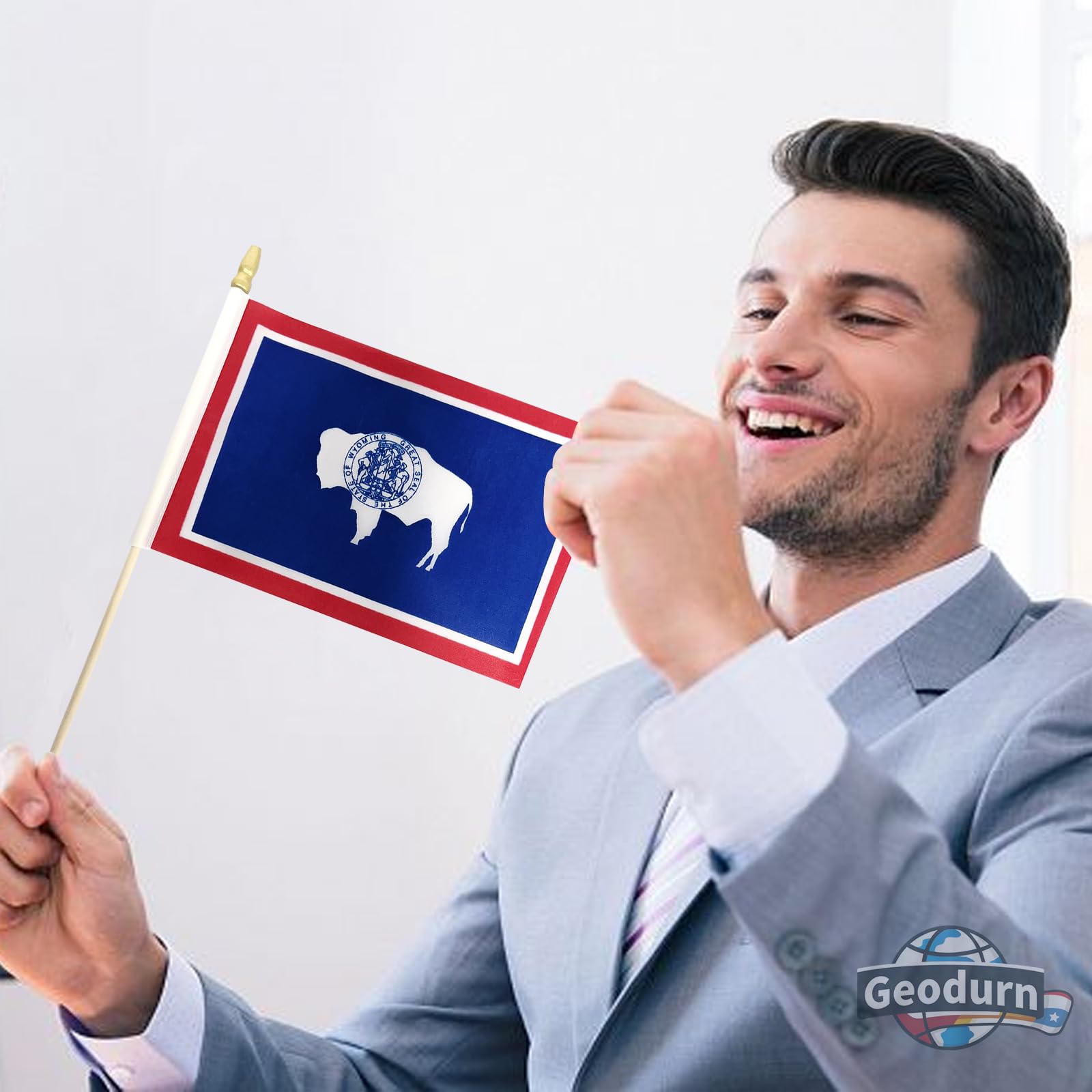 Snapklik.com : Pack Of 20, Handheld Wyoming Flags 5x8 Inch - Small ...