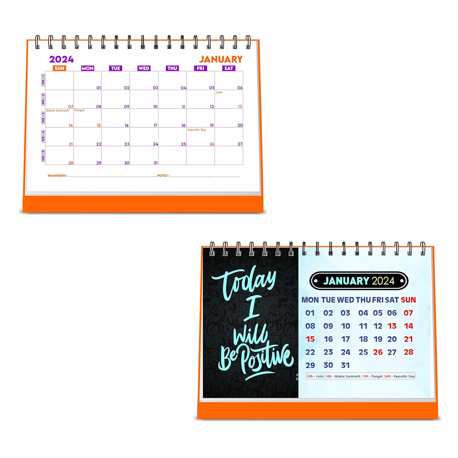 ESCAPER Box Calendar with Planner 2024 & Today Positive Motivational ...