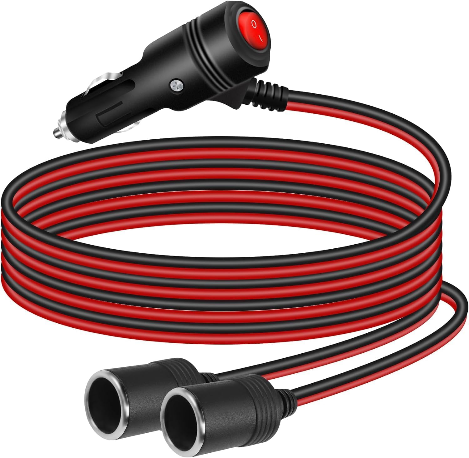 Amazon.com: GELRHONR Cigarette Lighter Splitter 2 Socket, 12V Double ...