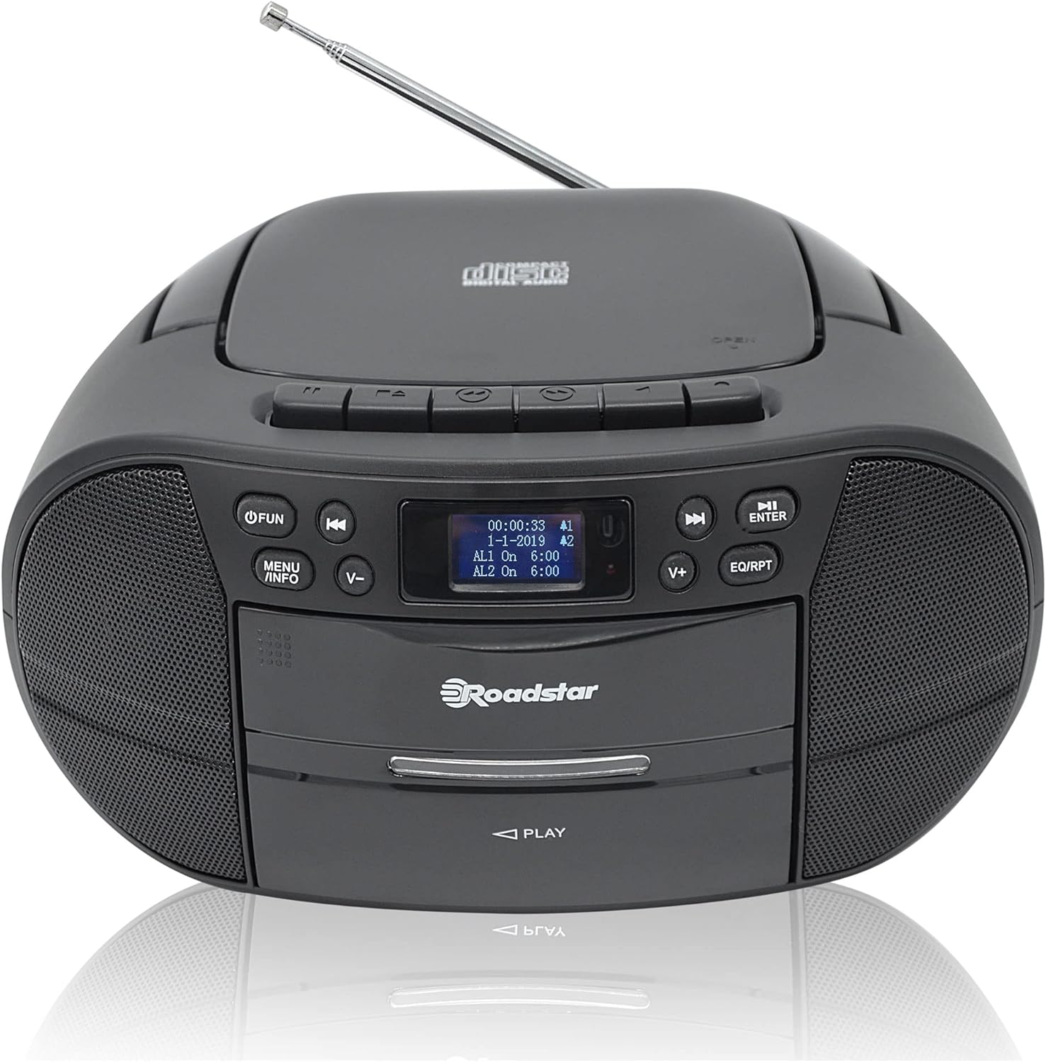 Roadstar RCR-779D+ Radio portable DAB+ avec lecteur CD et cassette ...