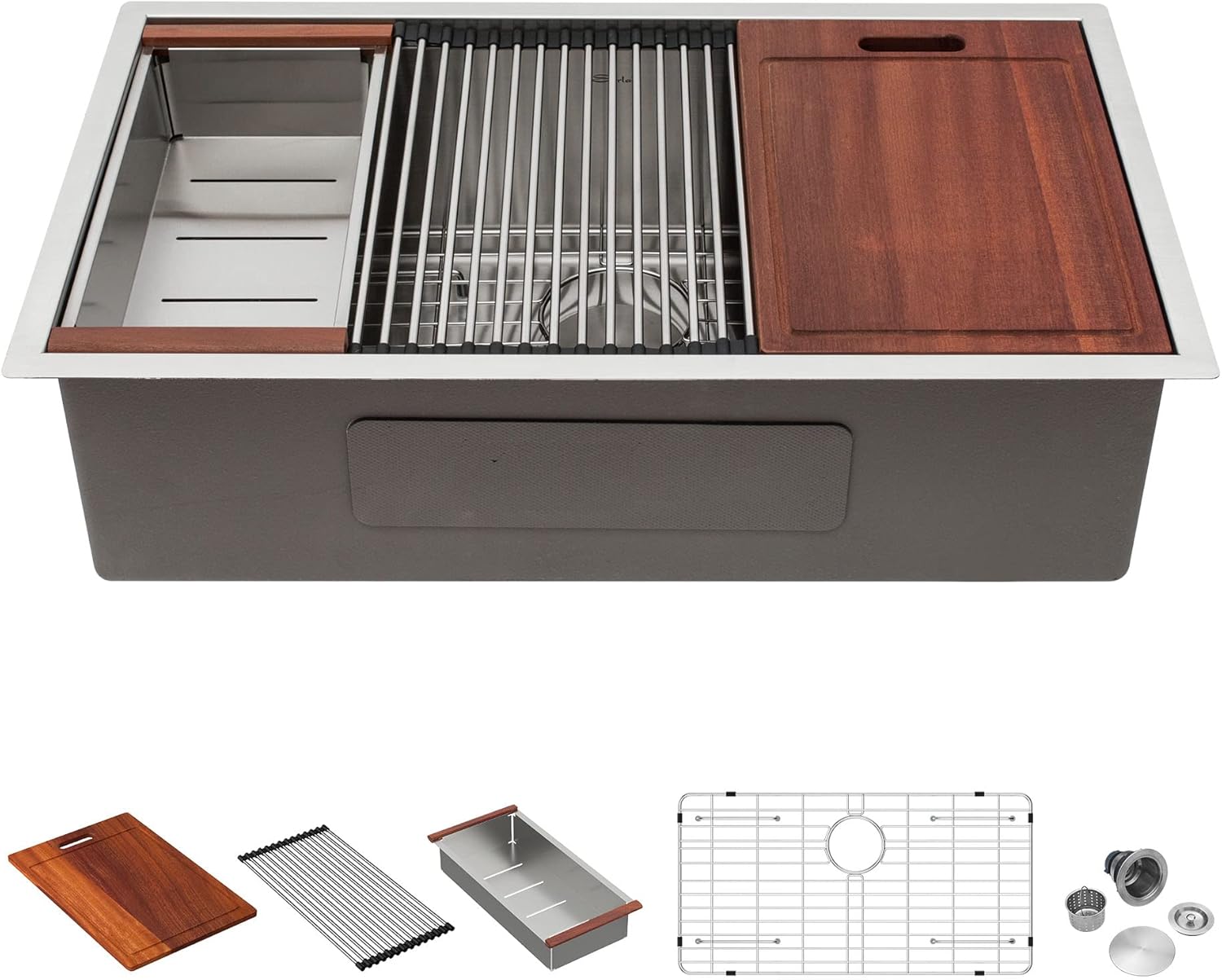 32 Kitchen Sink Undermount - Sarlai 32 Inch Undermount Ledge ...