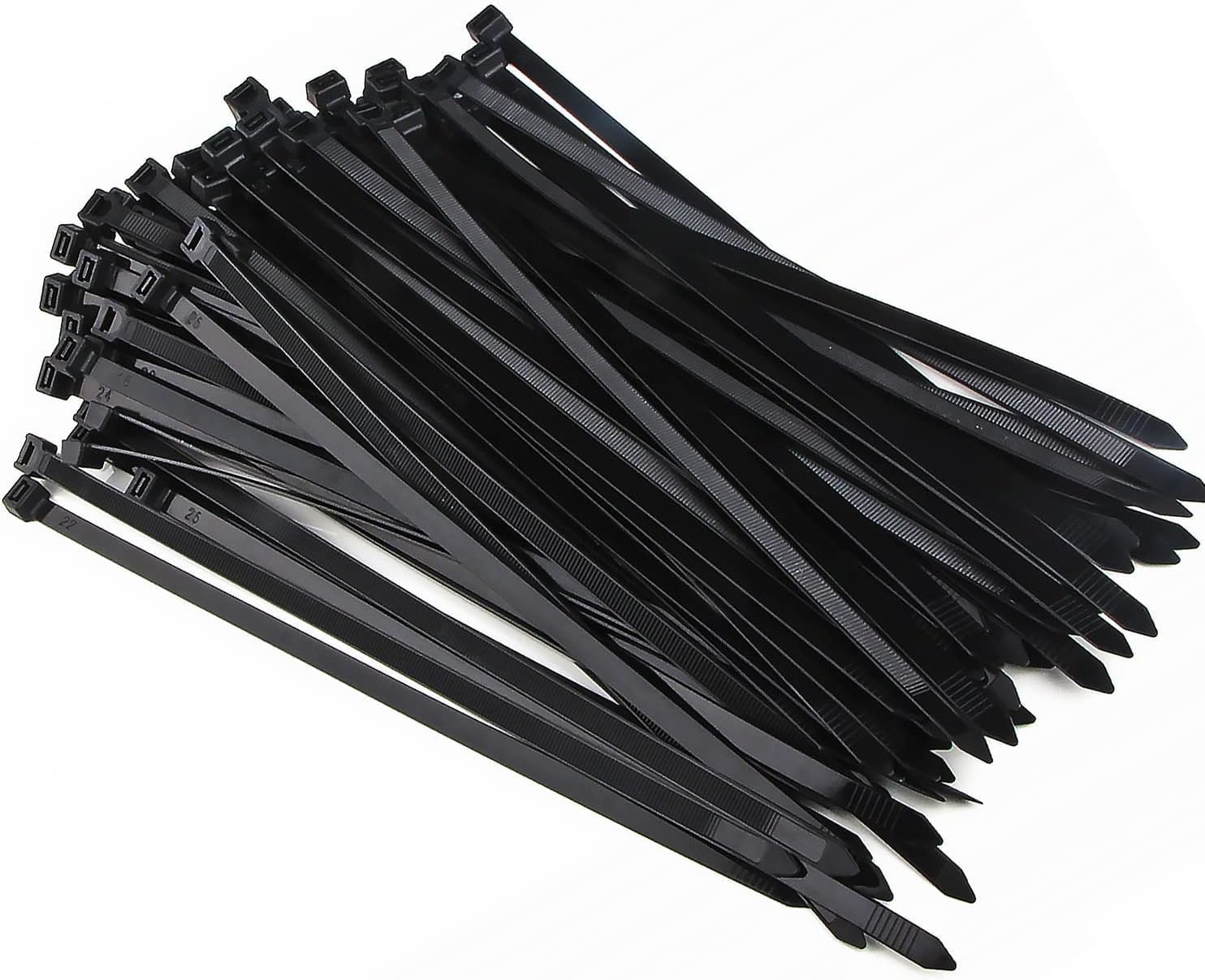 Black Cable Ties, (300mm x 3.6mm), [Pack of 100], 12" Tensile Strength ...