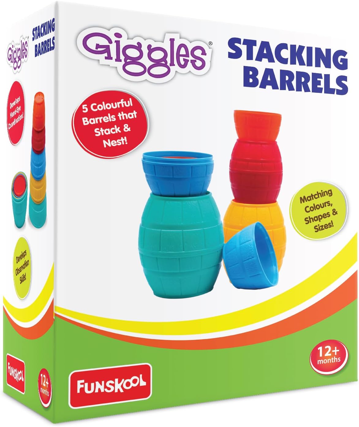 Buy Giggles - Stackable Blocks Barrels, Stackable Blocks Toy For Kids ...