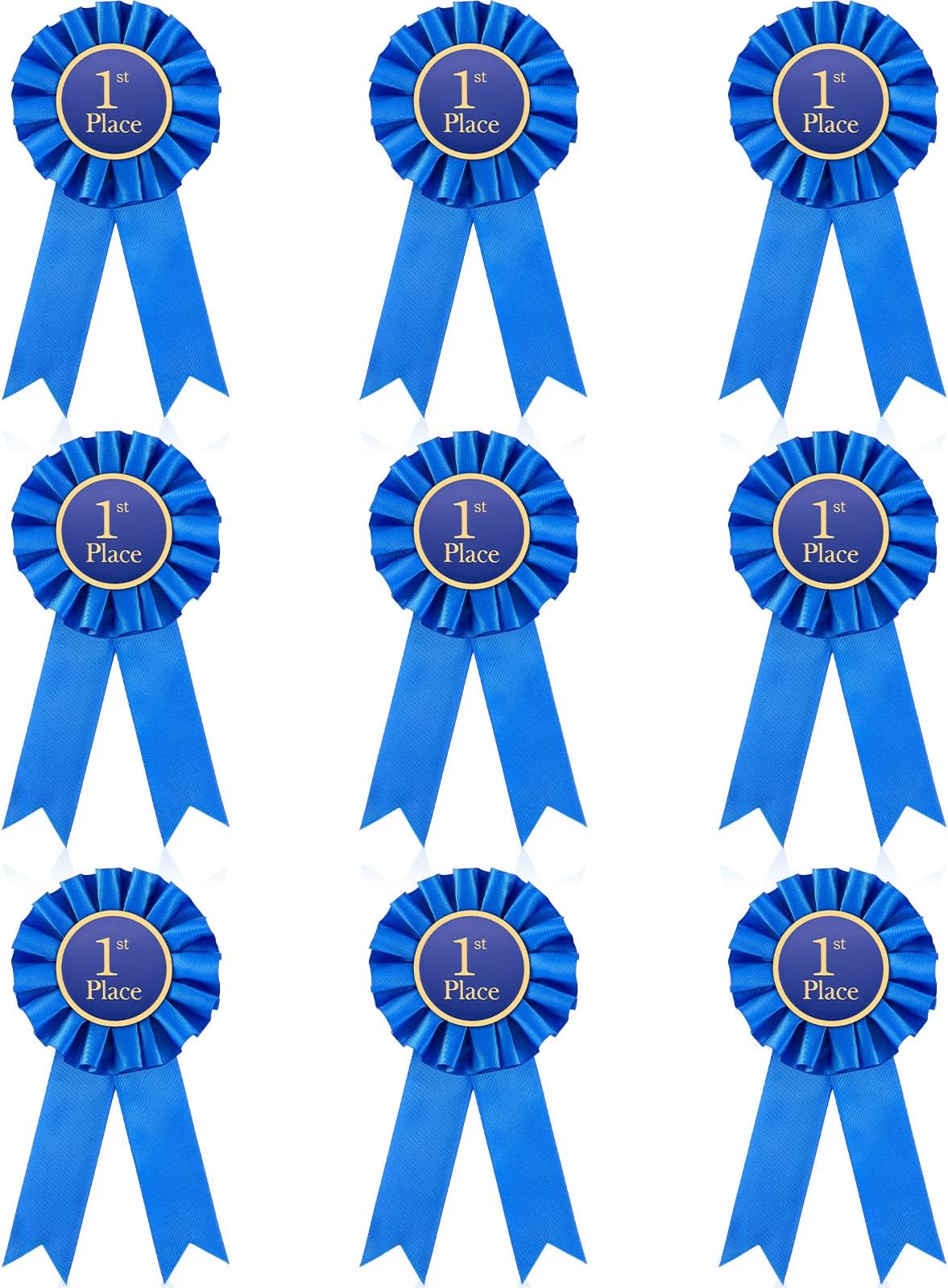 Amazon.com : RibbonsNow 1st Place Award Ribbons - 100 Blue Ribbons with ...