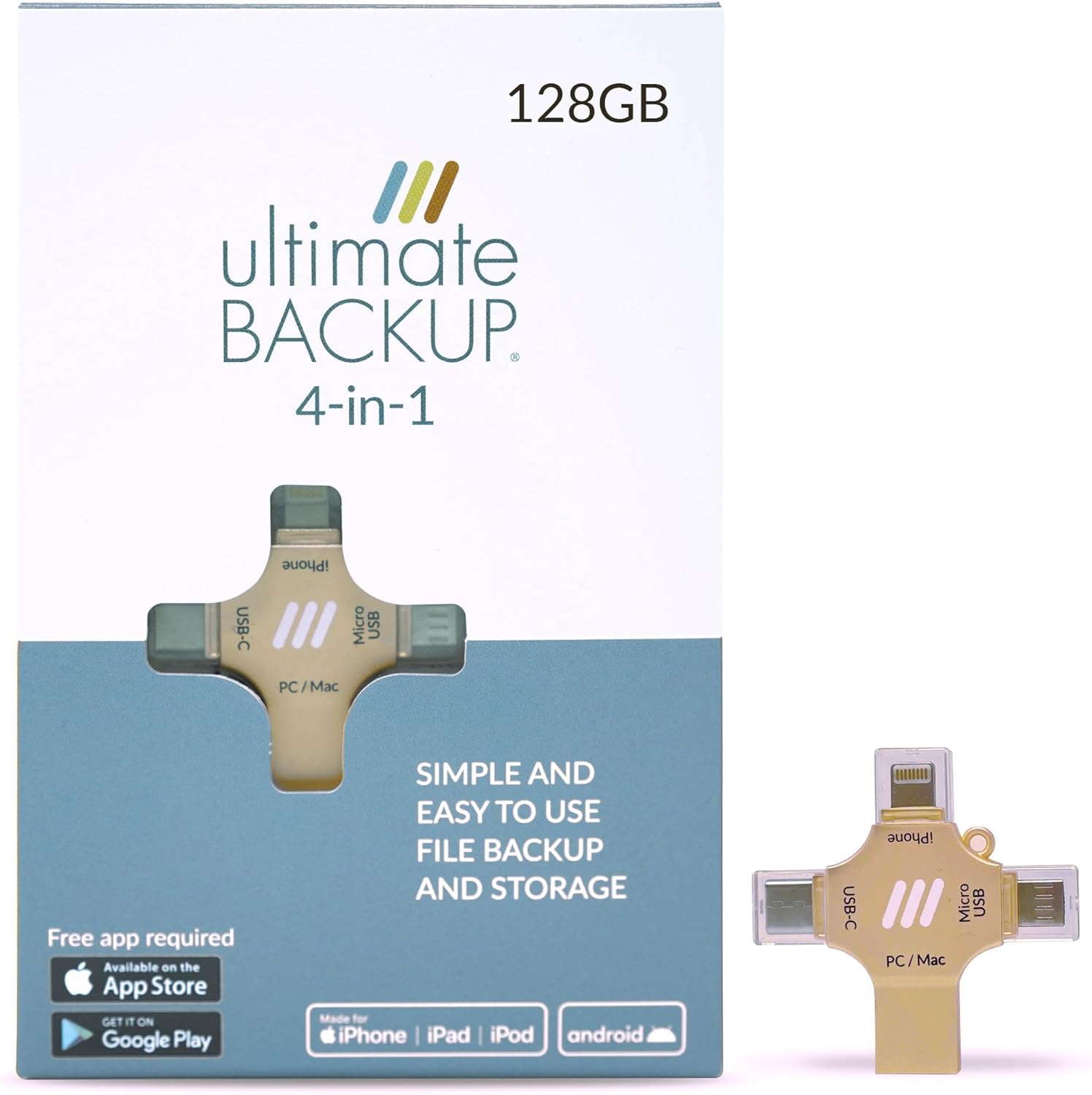 Amazon.com: Picture Keeper Ultimate Backup 4-n-1 128GB (Gold ...