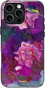 Amazon.com: SCORPIFY for iPhone 16 Pro Case [Compatible with MagSafe] with Lilac Design, Cute ...