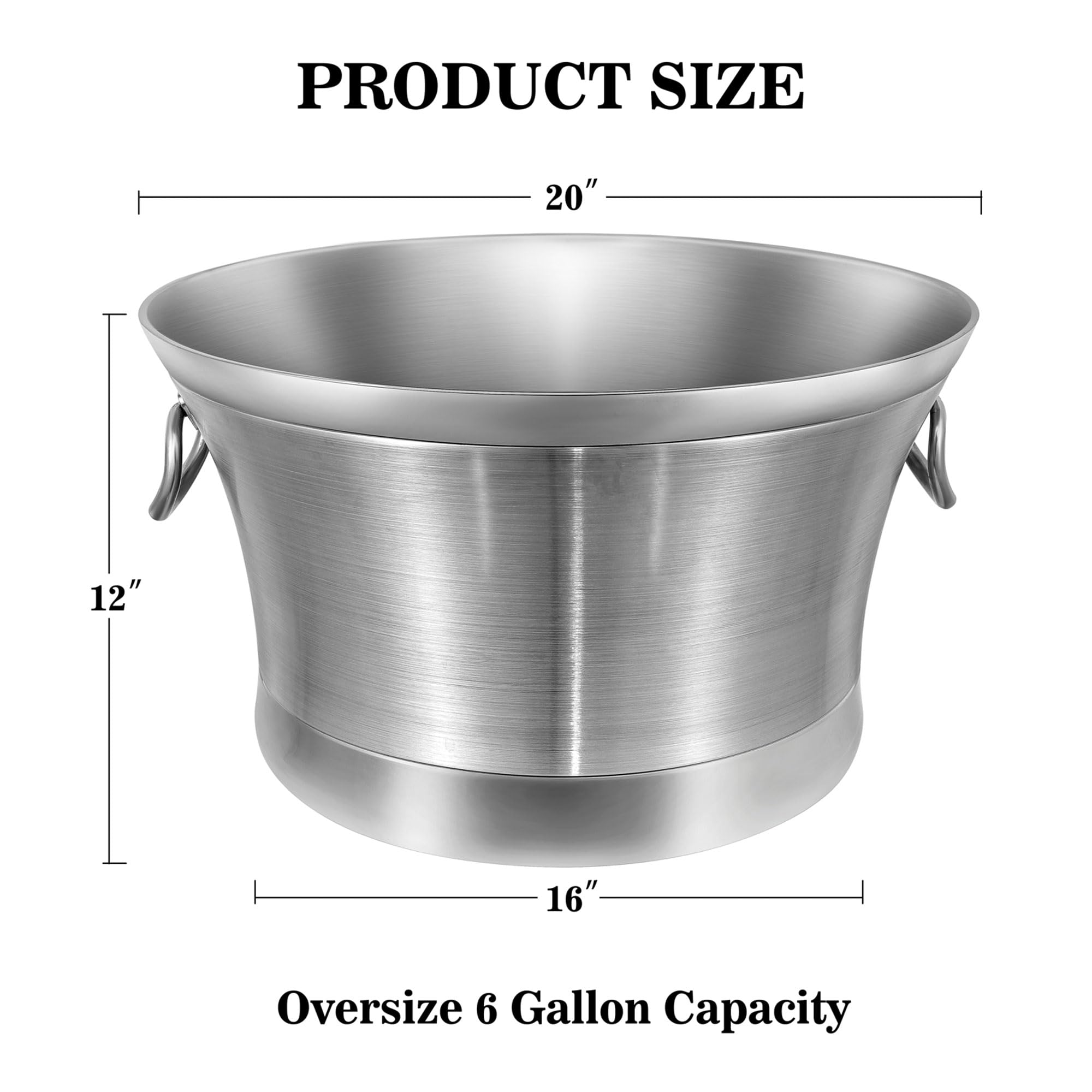 Snapklik.com : Large 6-Gallon Double Wall Stainless Steel Insulated ...