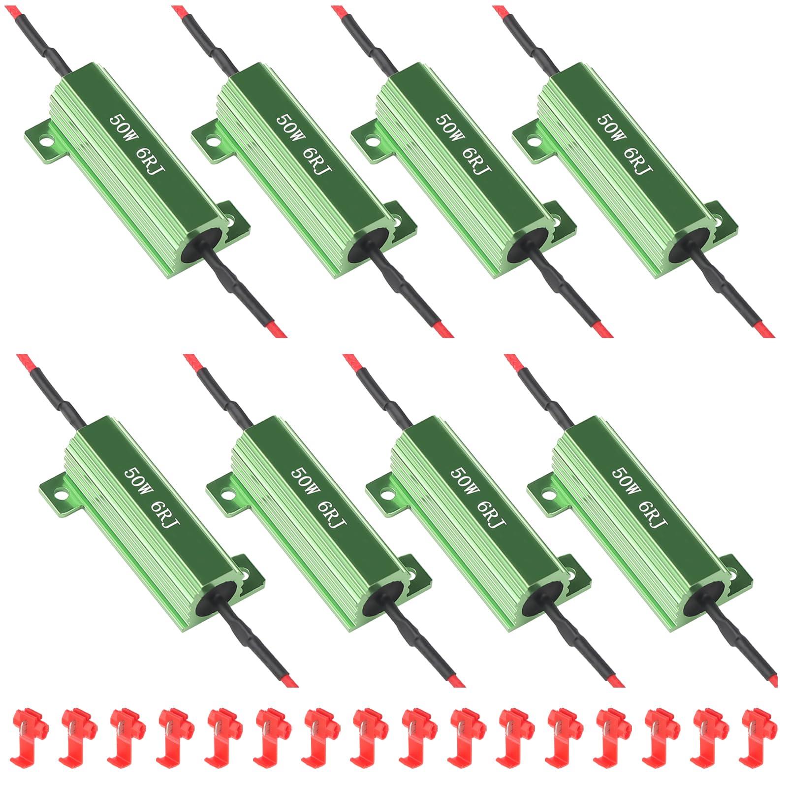 Amazon.com: AIRKOUL 8pcs 50W 6ohm Load Resistors for Led Turn Signal ...