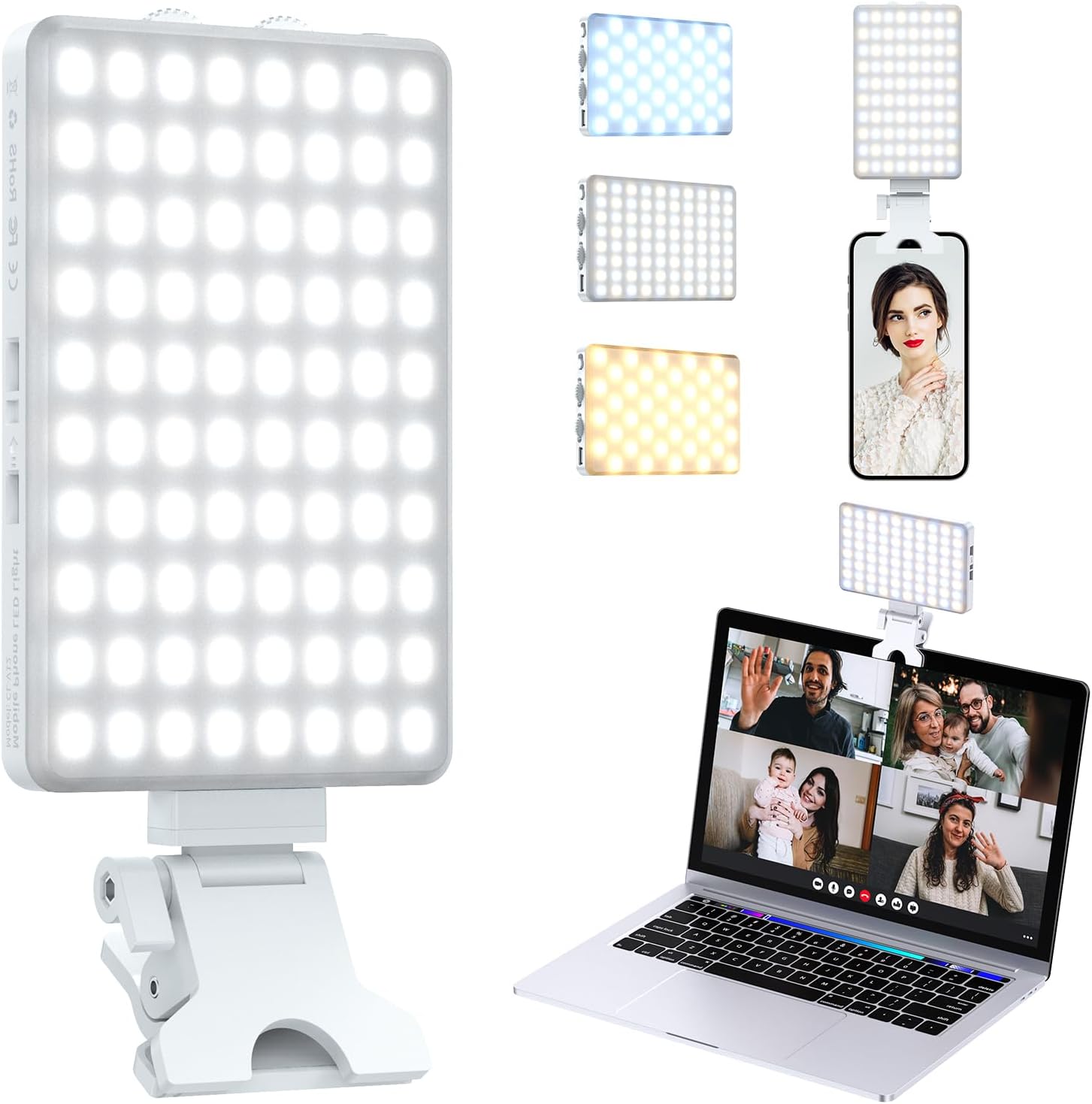 Amazon.com: Singwil Selfie Light, 80 LED Rechargeable Phone Light Clip ...