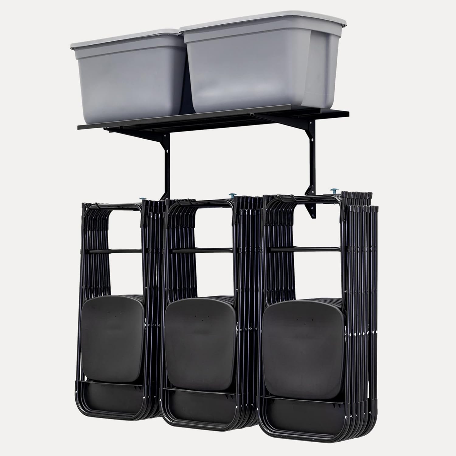 Wall Kit, Chair Double Storage Rack, Wall Mount Hooks, Holds 200 lbs ...