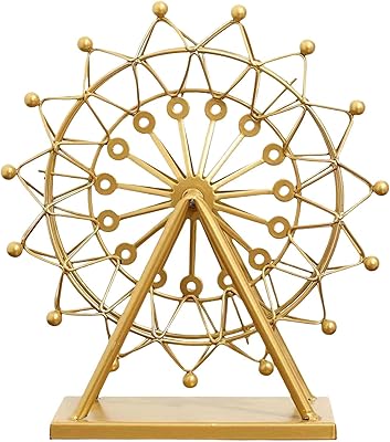 Amazon.com: LIFKOME Retro Ferris Wheel Model: Sculptures Wrought Iron ...