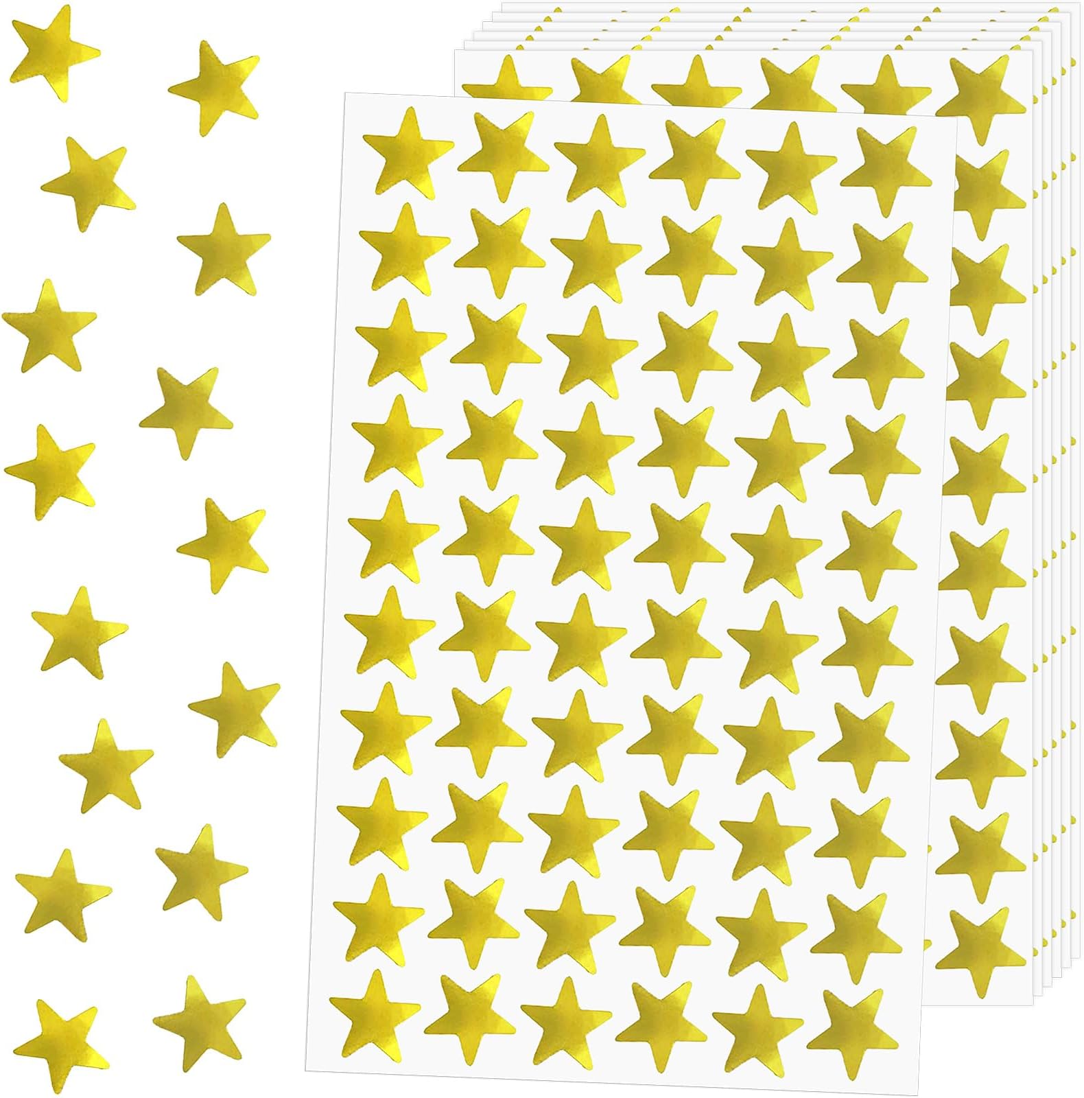 Amazon.com: Kenkio 3500 Count Star Stickers Gold Silver Self-Adhesive ...