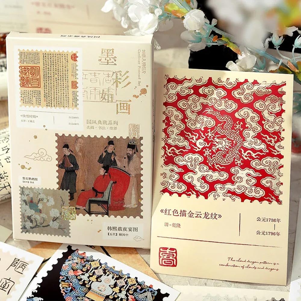 Amazon.com: 30pcs Asian Art Postcards, 5.6"x3.6" Ancient Chinese ...