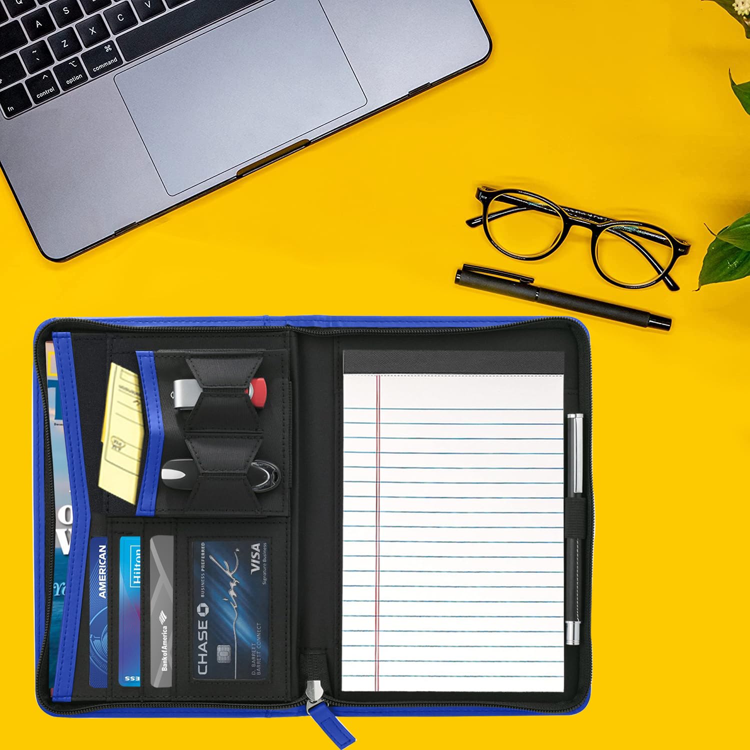 Snapklik.com : Small Portfolio Organizer, A5 Zippered Business ...