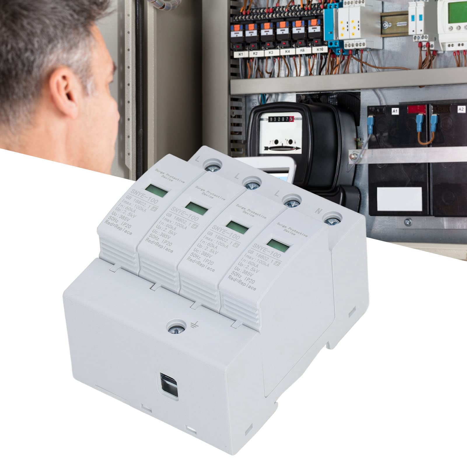 Snapklik.com : Photovoltaic Whole House Surge Protector 275V 2p 100KA ...