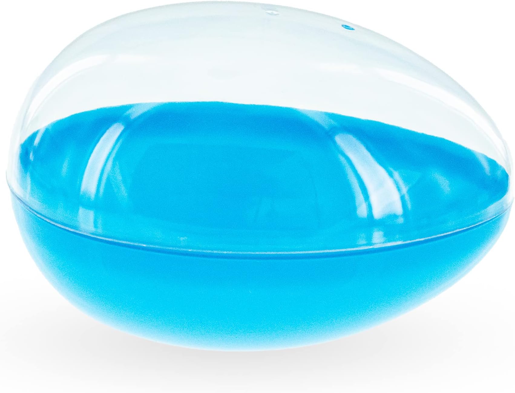 Amazon.com: Large Fillable Clear Top Blue Bottom Plastic Easter Egg 5.1 ...